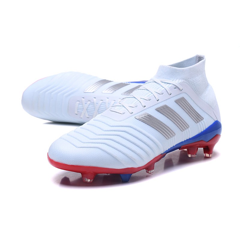 Adidas Predator Telstar 18.1 Fg Taco de Fútbol - Blanco Plata