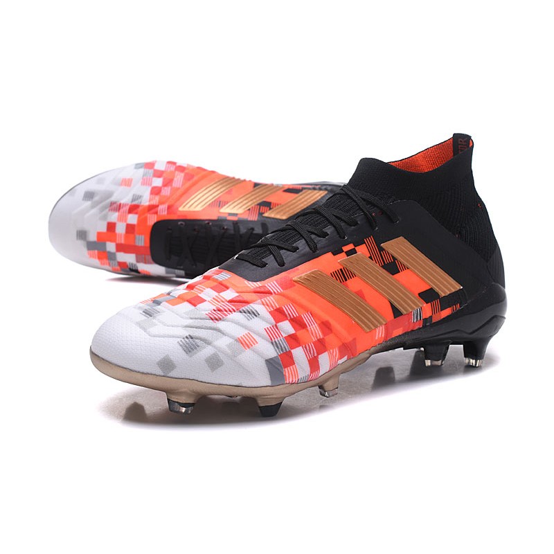 Adidas Predator 18.1 Telstar Fg Taco de Fútbol - Negro Rojo