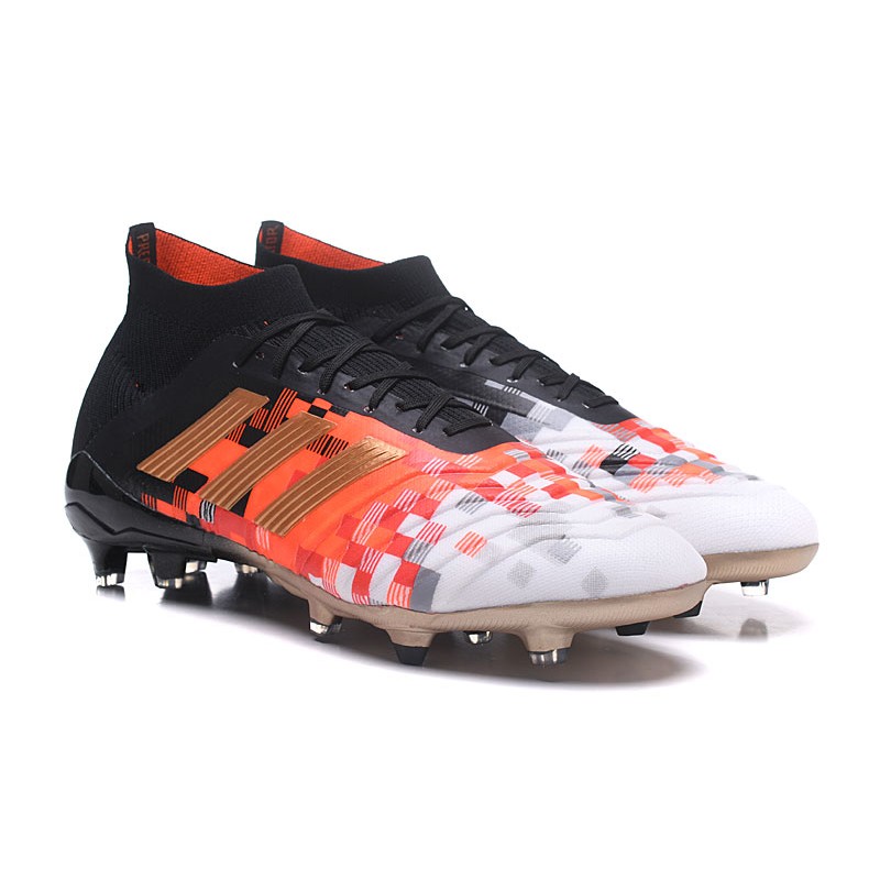 Adidas Predator 18.1 Telstar Fg Taco de Fútbol - Negro Rojo